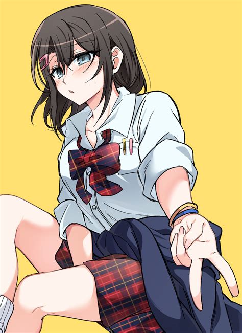 Opi Okusawa Misaki Bang Dream Highres 1girl Black Hair Blue Eyes