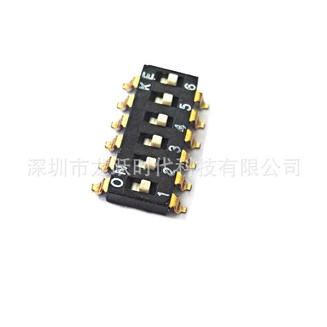 Smt Switch Black 6 Digit Dip Switch Ke Toggle Switch Dip2 54mm Pin Distance Dsic06lseet Shopee