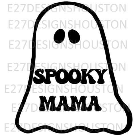 Spooky Mama Ghost Designvector Etsy