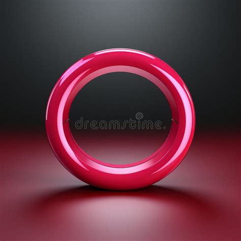 A Red Ring On A Black Background Stock Illustration Illustration Of Reflection Abstract