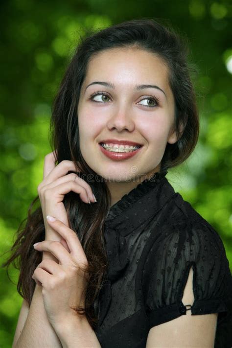 Model With Braces Stock Image Image Of Portrait Beautiful 19974253