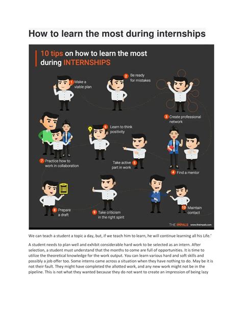 Ppt How To Learn The Most During Internships Powerpoint Presentation