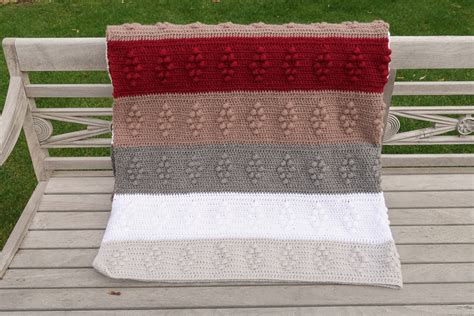 Easy Blanket Crochet Pattern Amity Striped Crochet Blanket
