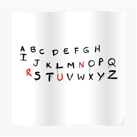 Stranger Things Run Poster For Sale By Glubbyg Redbubble