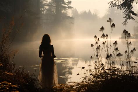 Premium Ai Image Misty Morning Discovery By A Woman Generative Ai