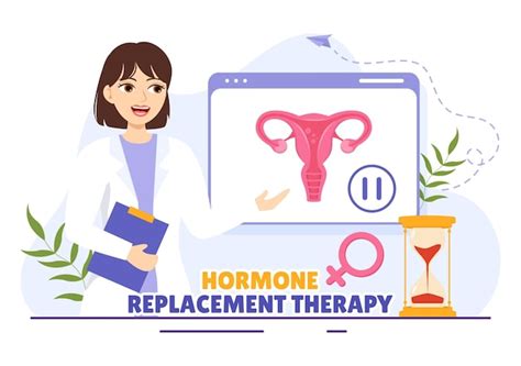 Premium Vector Hrt Or Hormone Replacement Therapy Acronym Vector