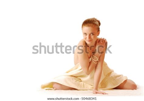 Playful Naked Woman Over White Background Stock Photo Shutterstock