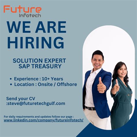 Solution Expert Sap Treasury Onsite Offshore Saptreasury S4hana Sapfinance