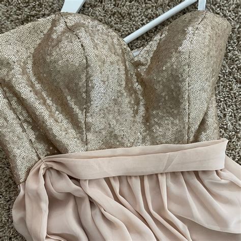 Bari Jay Dresses Bari Jay Gold Sequin Bridesmaid Dress Poshmark