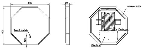 Scudo Passa 600×600mm Octagonal Led Mirror Brushed Brass Get My Taps