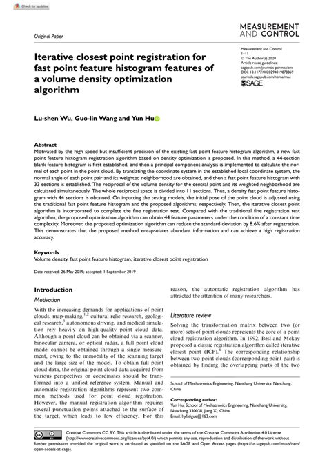 Pdf Iterative Closest Point Registration For Fast Point Feature