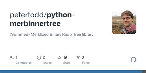 GitHub Petertodd Python Merbinnertree Summed Merklized Binary Radix Tree Library