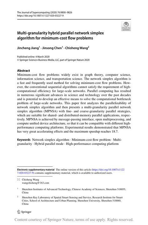 Multi Granularity Hybrid Parallel Network Simplex Algorithm For Minimum Cost Flow Problems