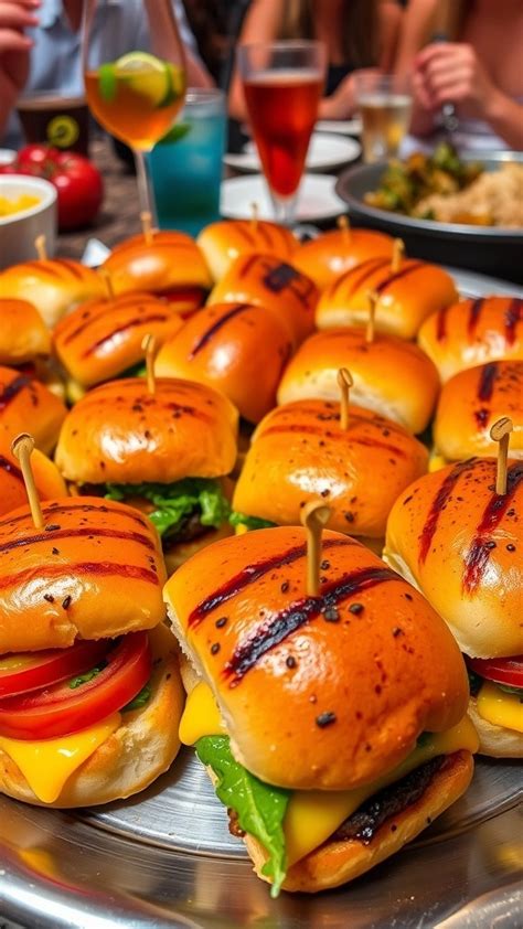 Delicious Mini Sliders With Flavorful Toppings