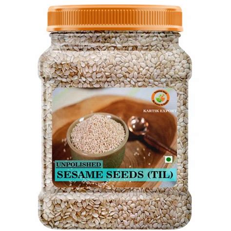 Kartik Export Unpolished White Sesame Seeds Raw Til Seeds 1 Kg B2b