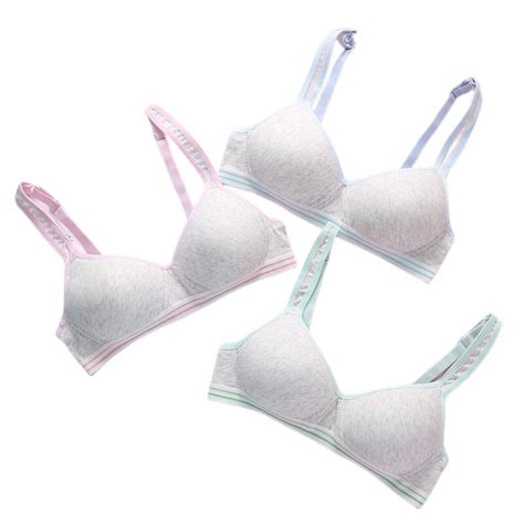 어린 소녀 무선 브라 란제리 스틸 링 없이 편안하고 얇은 란제리 성장기 스포츠 브라 3 개 Aliexpress
