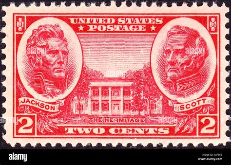 The 1937 Jackson Scott 2c Stamp Features An Iconic Portrait Of