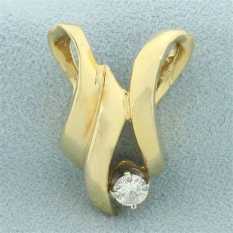 Diamond Slide Pendant In 14k Yellow Gold Property Room