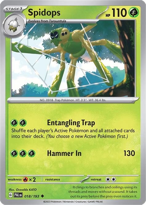 Spidops 018193 Pokemon Enkeltkort Fra Sv02 Paldea Evolved