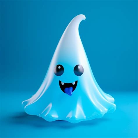 Premium Ai Image A Cute Little Ghost Cute And Smiling For Halloween In 3d Rendering