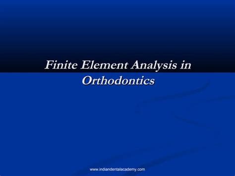 Introduction To Finite Element Analysis Pptx