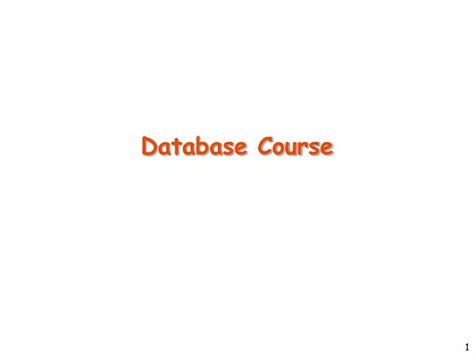 ppt database course powerpoint presentation free download id 85540