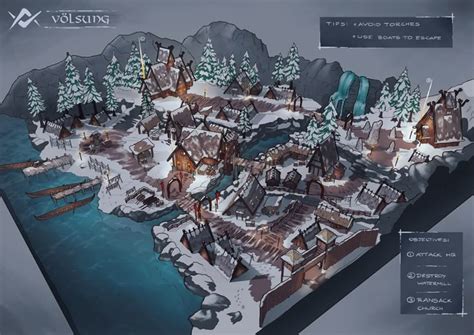 Viking Tabletop Map Völsung By Matteo Leng Fantasy City Map