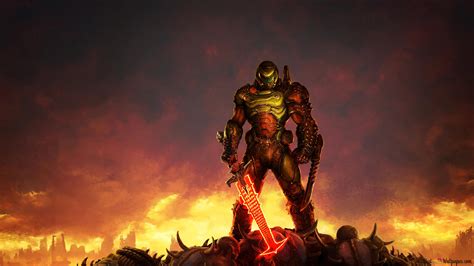 Doom Slayer De Doom Eternal 4k Descarga De Fondo De Pantalla