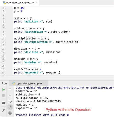 operators in python codedec