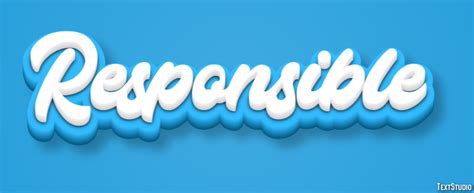 Responsible Text Effect And Logo Design Word