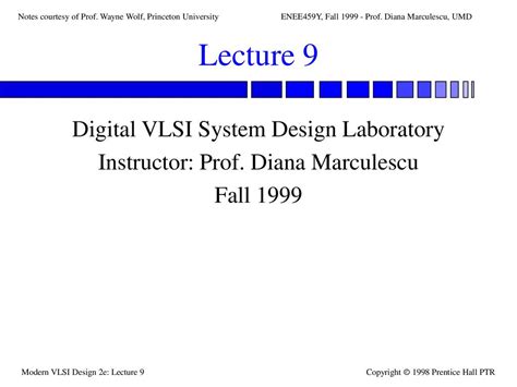 Lecture Digital VLSI System Design Laboratory Ppt Download