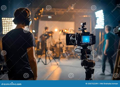 Behind The Scenes Of A Film Production Stock Illustration