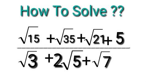 A Nice Math Problem Simplify Radical Expression Youtube
