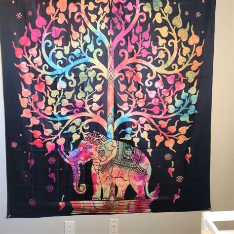 Tree Of Life Elephant Rainbow Tapestry Tt420 Sask Beauty Supply