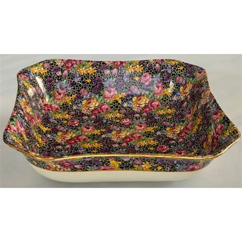 1930s Made In England Royal Winton Chintz Hazel Pattern Square Serving