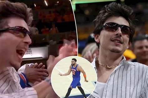 How Timothée Chalamet Celebrated Final Seconds Of Knicks Insane