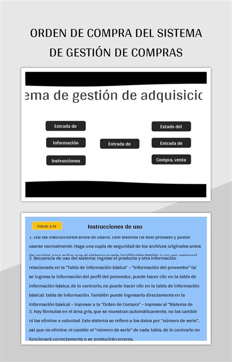 Plantilla De Formato Excel Orden De Compra Del Sistema De Gestión De