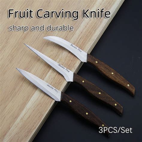 Kitchen Carving Knives Carving Knife Set 3 Pcs Set Professional Fruit
