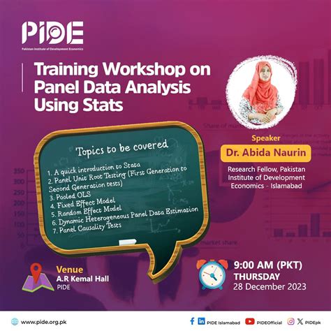 Training Workshop On Panel Data Analysis Using Stats