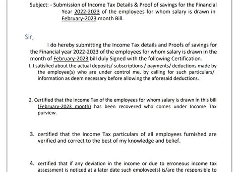 Ddo Declaration For Income Tax 2022 23 Apedu
