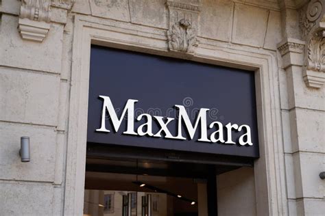Max Mara Logo Brand And Text Sign On Wall Facade Store Fashion City Street Editorial Stock Image