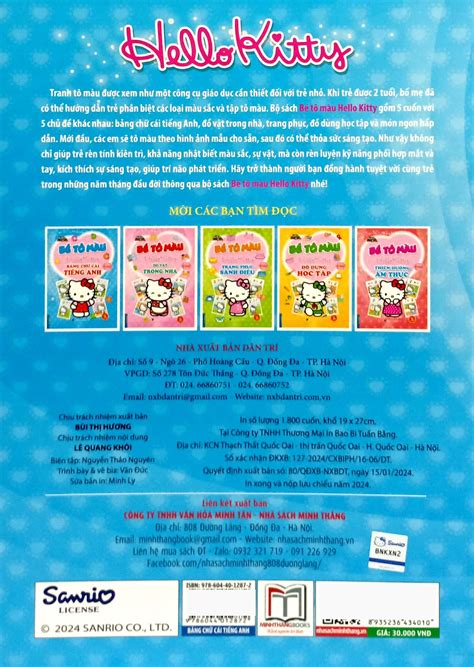 Sách Bé Tô Màu Hello Kitty Bảng Chữ Cái Tiếng Anh Fahasacom