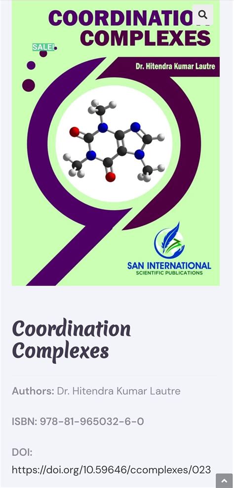 Pdf Coordination Complexes