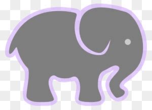 Grey Elephant With Lilac Clip Art At Clker Pink And Gray Elephant