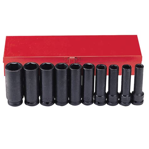 Force 12 Drive 10 Piece Metric Deep Impact Socket Set 4107 18