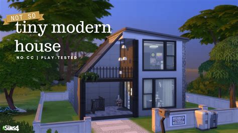 Not So Tiny Modern House︱the Sims 4 Dine Out︱stop Motion Build Youtube