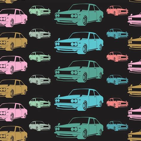 Premium Vector Retro Classic Car Seamless Pattern
