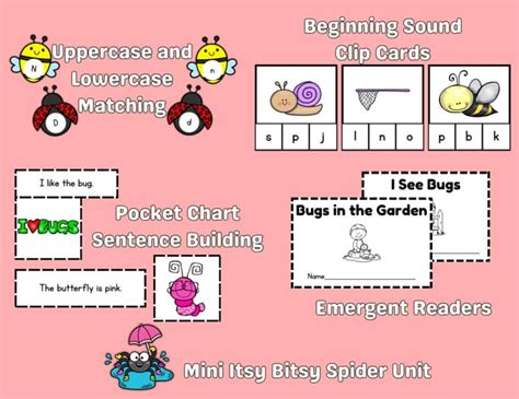 Bug And Insect Centers For Pk And K Spring Math And Literacy Activities