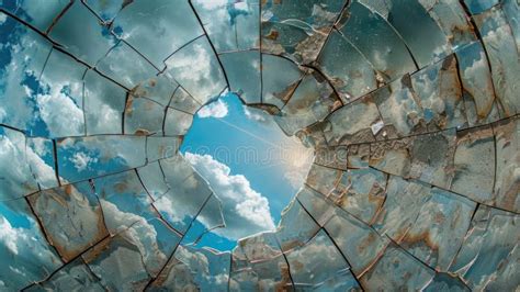 A Distorted Reflection In A Cracked Mirror Symbolizing A Warped