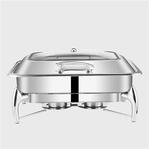 Stainless Steel Rectangular Chafing Dish With Top Lid Sogainternational